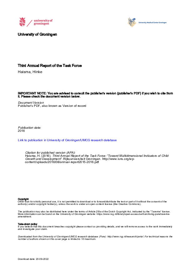 (PDF) Fourth Annual Report of the Task Force : “Toward Multidimensional ...