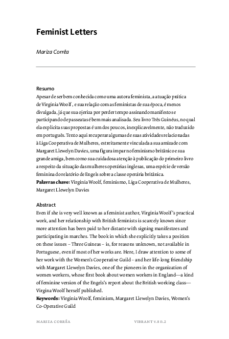 (PDF) Feminist Letters