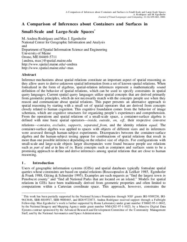 (PDF) A Comparison of Inferences about Containers and Surfaces in Small ...