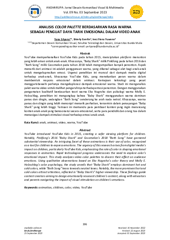 (PDF) Analisis Color Palette Berdasarkan Rasa Warna sebagai Penguat ...