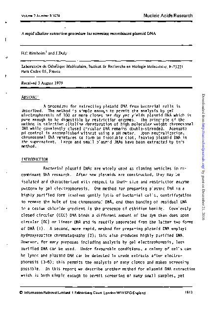 (PDF) A rapid alkaline extraction procedure for screening recombinant ...