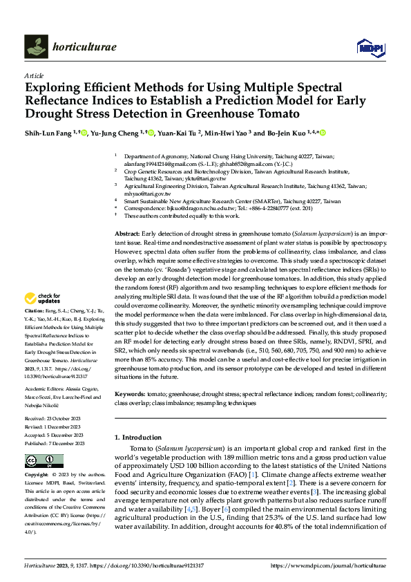 (PDF) Exploring Efficient Methods for Using Multiple Spectral ...