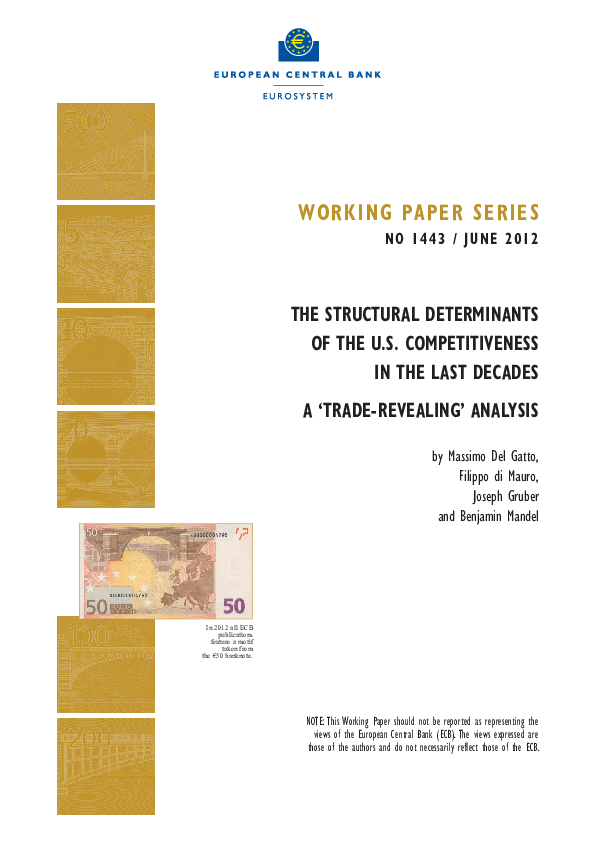 (PDF) The Structural Determinants of the U.S. Competitiveness in the ...