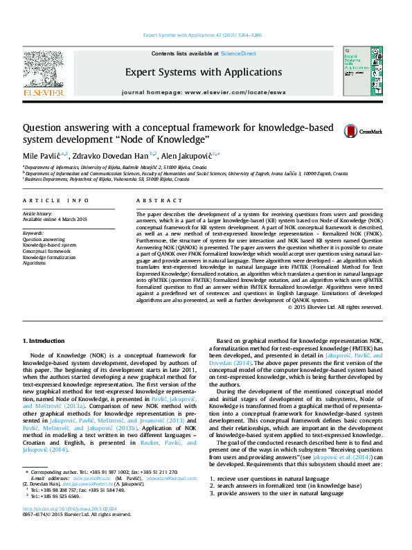 (PDF) Question answering with a conceptual framework for knowledge ...