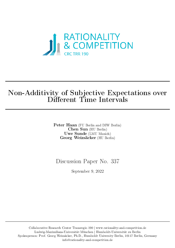 (PDF) Non-Additivity of Subjective Expectations over Different Time ...