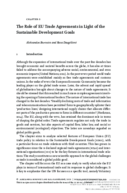 (PDF) The Role of EU Trade Agreements in Light of the Sustainable ...