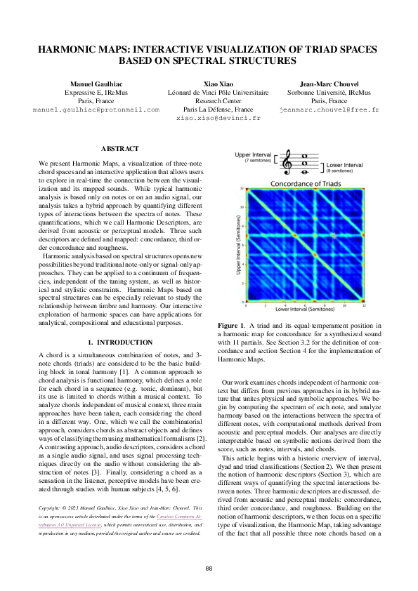 (PDF) Harmonic Maps – Interactive Visualization Of 3-Note Chord Spaces Based on Spectral Structures