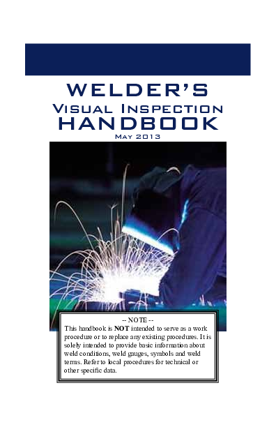 (PDF) Welders Visual Inspection Handbook-2013 WEB