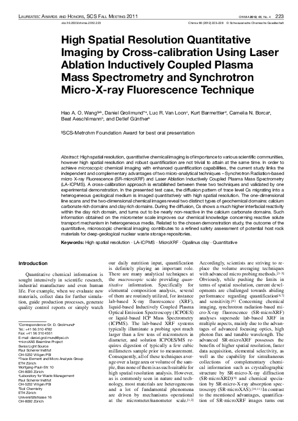 (PDF) High Spatial Resolution Quantitative Imaging by Cross-calibration Using Laser Ablation ...