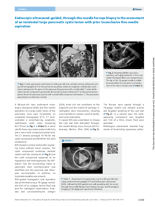 (PDF) Endoscopic Ultrasound-Guided Through-The-Needle Microbiopsy of ...