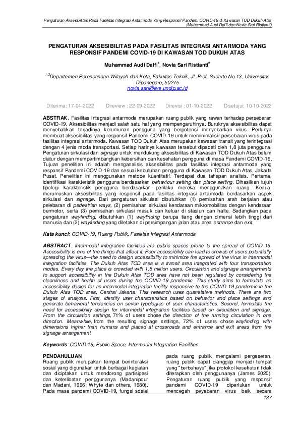 (PDF) Perancangan Aksesibilitas Pada Fasilitas Integrasi Antarmoda Yang ...