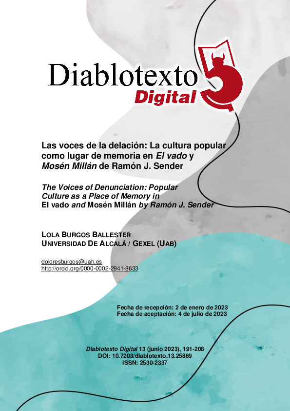 (PDF) Las voces de la delación: La cultura popular como lugar de ...