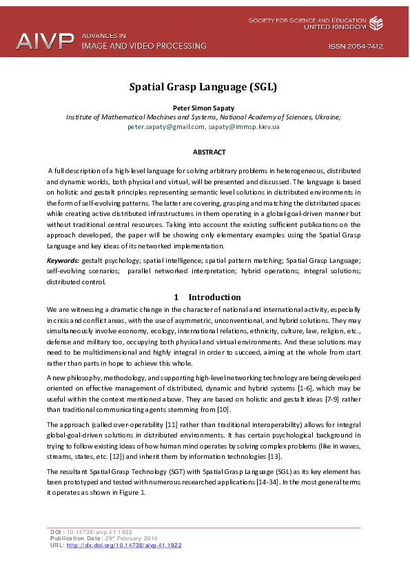 (PDF) The Spatial Grasp Language
