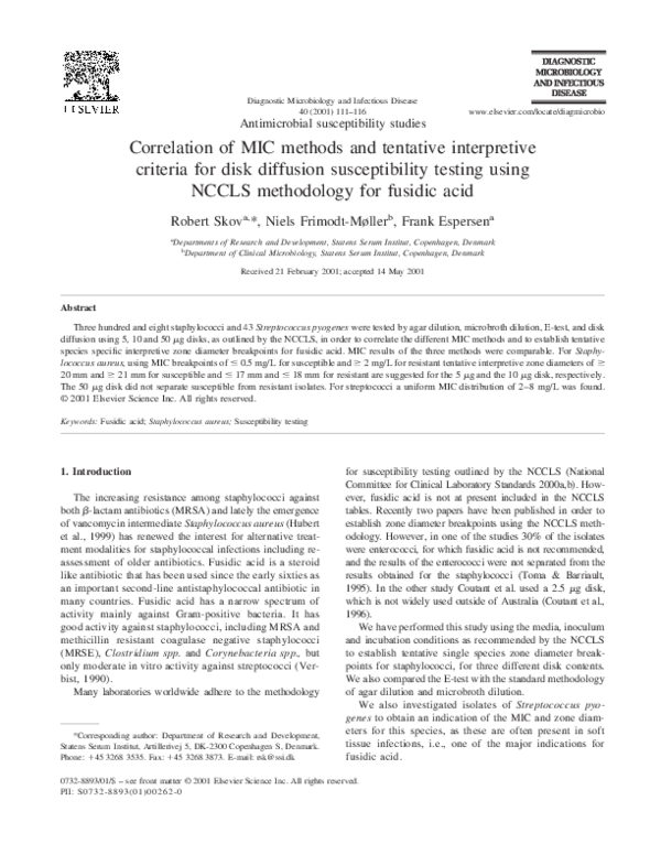 (PDF) Correlation of MIC methods and tentative interpretive criteria ...