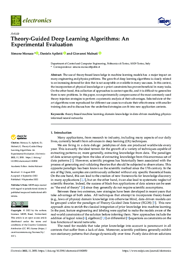 (PDF) Theory-Guided Deep Learning Algorithms: An Experimental Evaluation