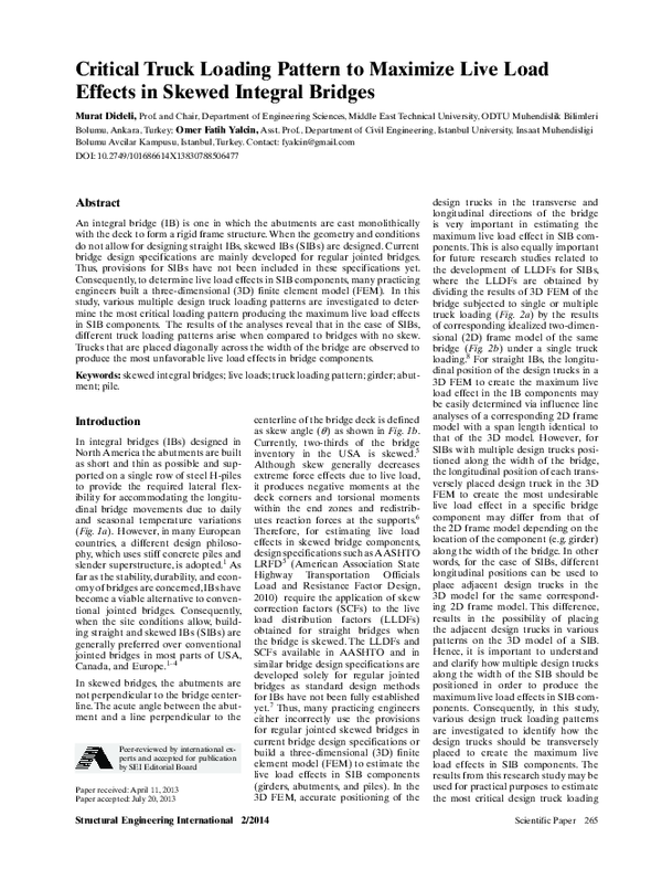 (PDF) Critical Truck Loading Pattern to Maximize Live Load Effects in ...