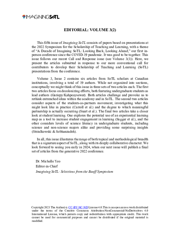 (PDF) Editorial: Volume 3(2)