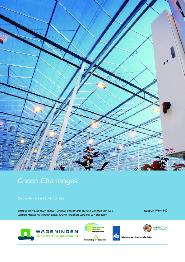 (PDF) Green Challenges : De ziekte- en plaagdichte kas