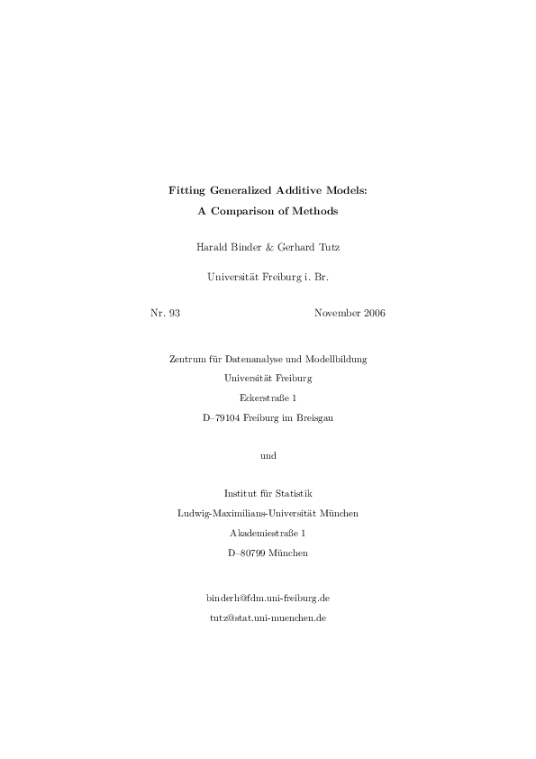 (PDF) Fitting generalized additive models: A comparison of methods
