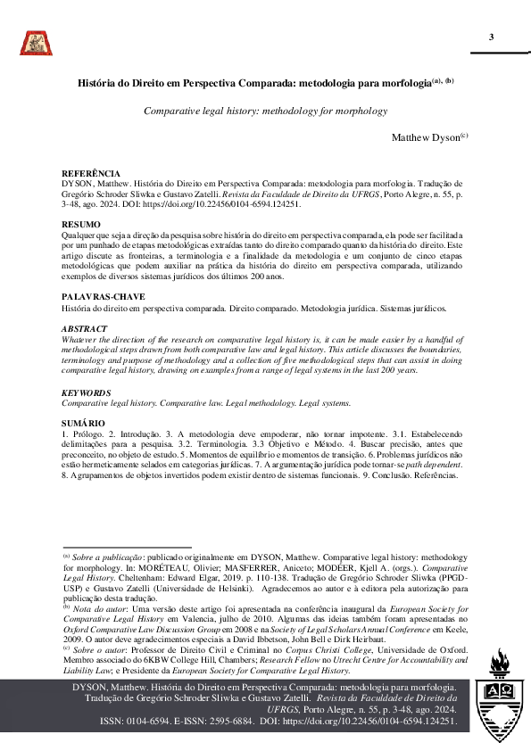 (PDF) Matthew Dyson - História do Direito em Perspectiva Comparada ...