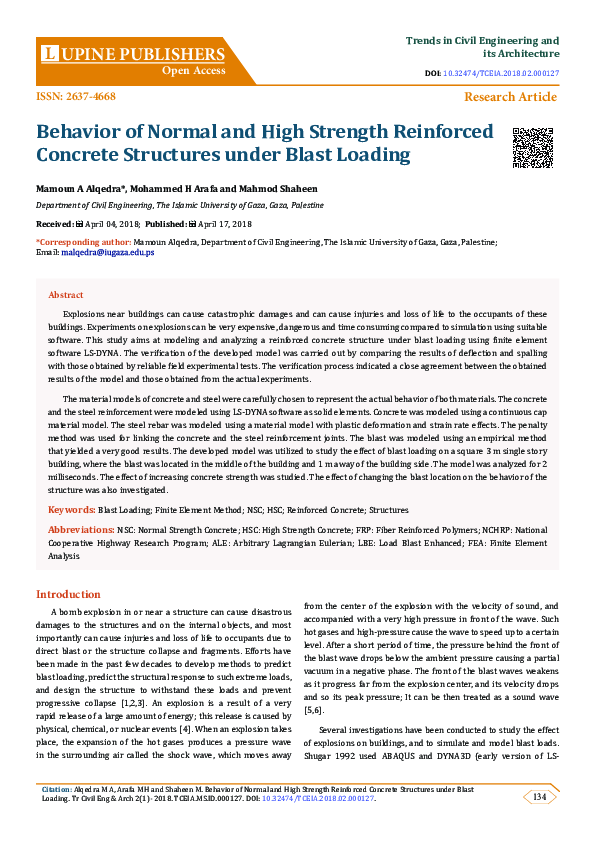 (PDF) Behavior of Normal and High Strength Reinforced Concrete ...