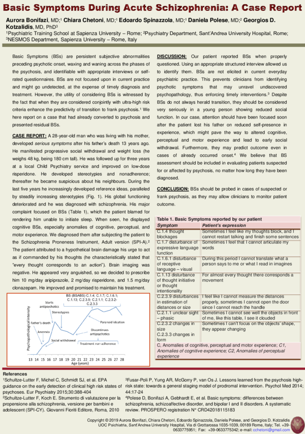 (PDF) Basic Symptoms During Acute Schizophrenia: A Case Report