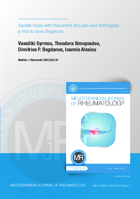 (PDF) Saddle Nose with Recurrent Sinusitis and Arthralgias: a Not-to ...