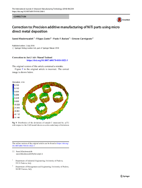 (PDF) Correction to: Precision additive manufacturing of NiTi parts using micro direct metal ...