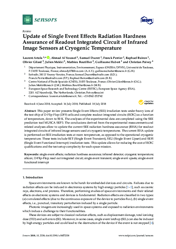 (PDF) Update of Single Event Effects Radiation Hardness Assurance of ...
