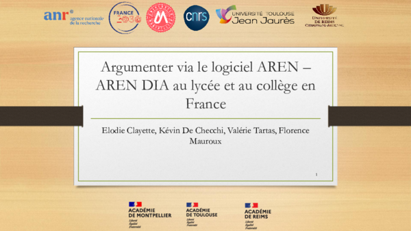 (PDF) Argumenter via le logiciel AREN -AREN DIA au lycée et au collège ...