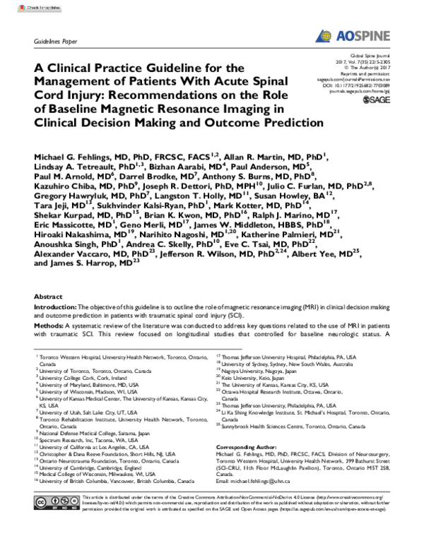 (PDF) A Clinical Practice Guideline for the Management of Patients With ...