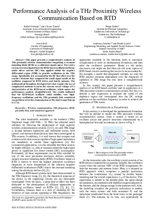 (PDF) Performance Analysis of a THz Proximity Wireless Communication ...