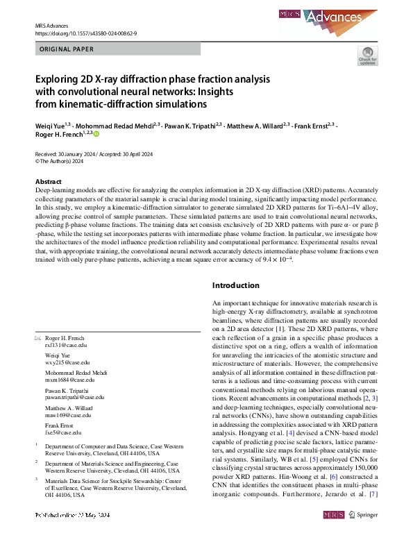 (PDF) Exploring 2D X-ray diffraction phase fraction analysis with ...