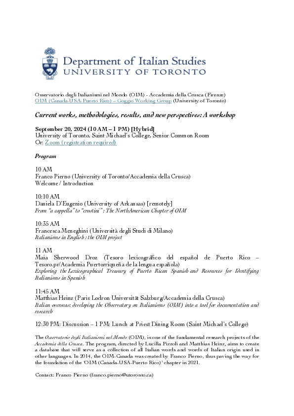 (PDF) OIM Workshop - Program