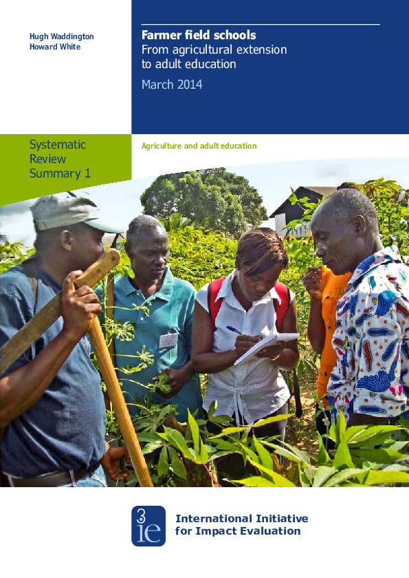 (PDF) Farmer field schools: from agricultural extension to adult education