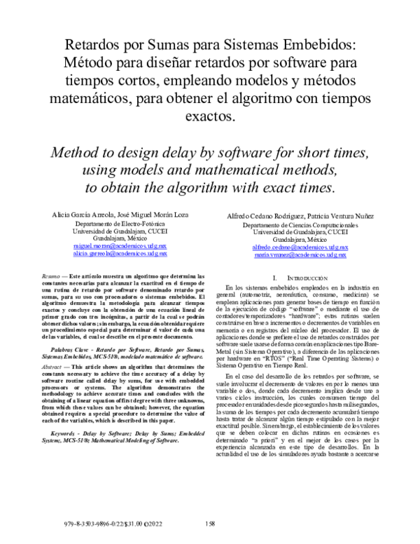 (PDF) Method to design delay by software for short times,using models ...