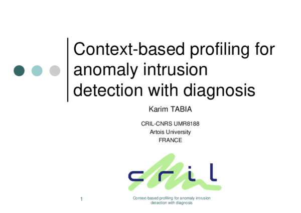 (PDF) Context-based Profiling for Anomaly Intrusion Detection with Diagnosis