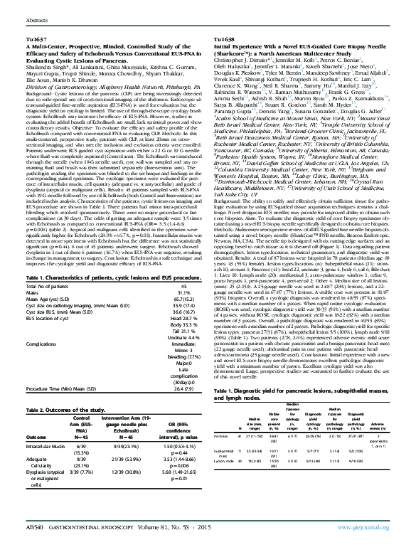 (PDF) Tu1638 Initial Experience With a Novel EUS-Guided Core Biopsy ...