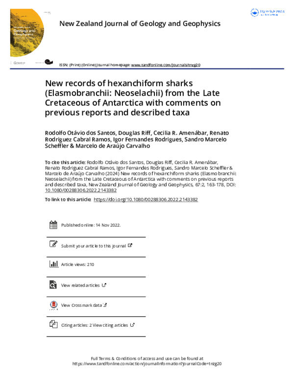 (PDF) New records of hexanchiform sharks (Elasmobranchii: Neoselachii ...