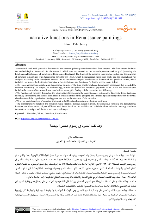 (PDF) narrative functions in Renaissance paintings