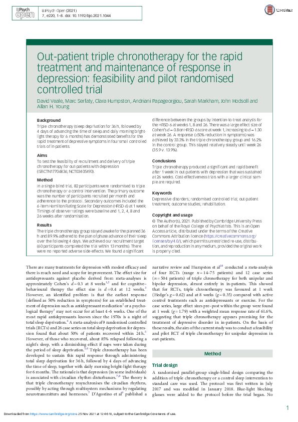 (PDF) Out-patient triple chronotherapy for the rapid treatment and maintenance of response in ...