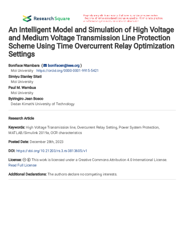 (PDF) An Intelligent Model and Simulation of High Voltage and Medium Voltage Transmission Line ...