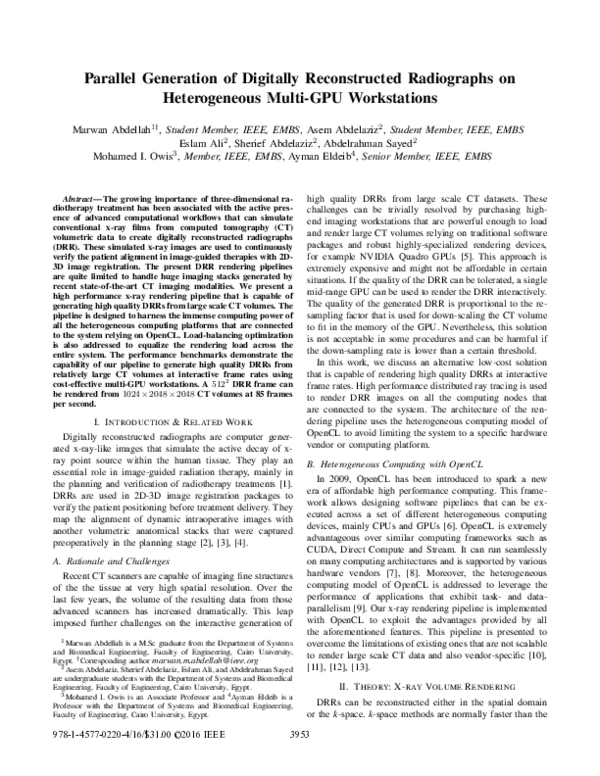 (PDF) Parallel generation of digitally reconstructed radiographs on heterogeneous multi-GPU ...