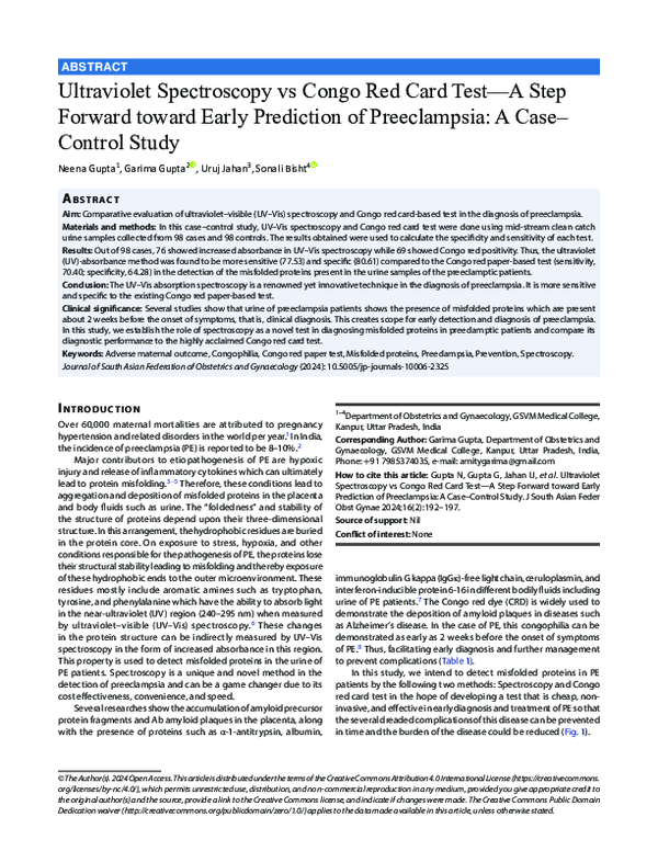 (PDF) Ultraviolet Spectroscopy vs Congo Red Card Test—A Step Forward ...