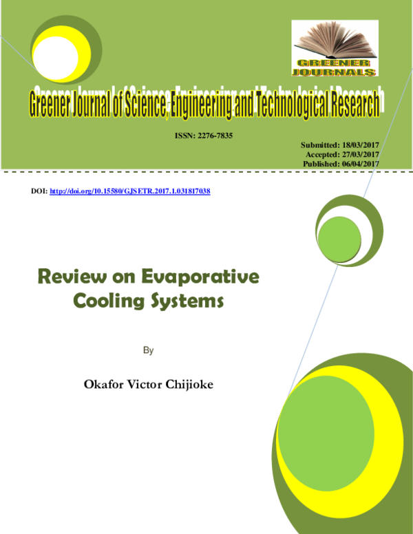 (PDF) Review on Evaporative Cooling Systems