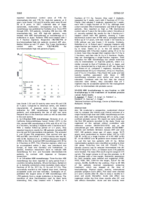 (PDF) SP-0350: HDR brachytherapy in one fraction vs LDR brachytherapy ...
