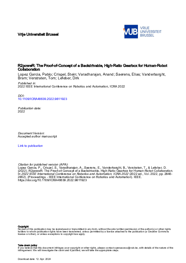 (PDF) R2poweR: The Proof-of-Concept of a Backdrivable, High-Ratio ...