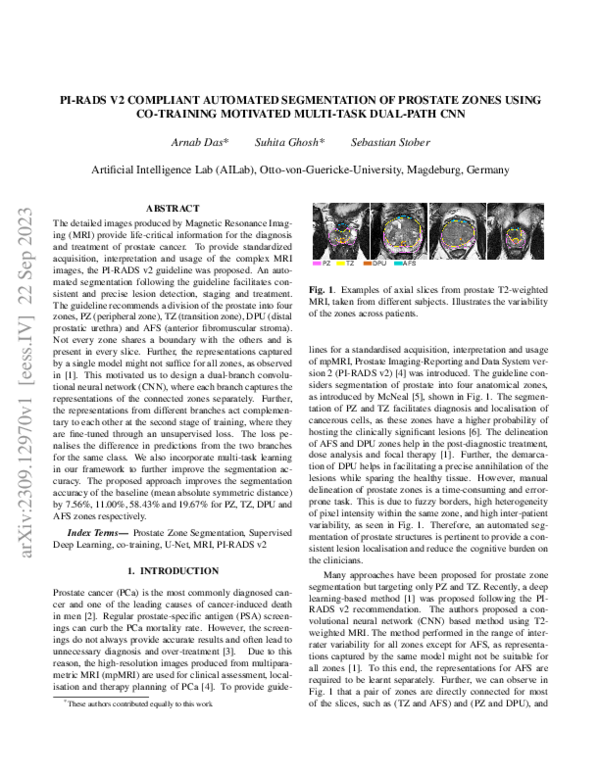 (PDF) PI-RADS v2 Compliant Automated Segmentation of Prostate Zones Using co-training Motivated ...
