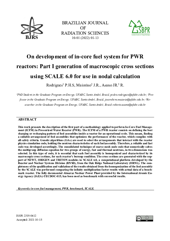 (PDF) On development of in-core fuel system for PWR reactors: Part I ...