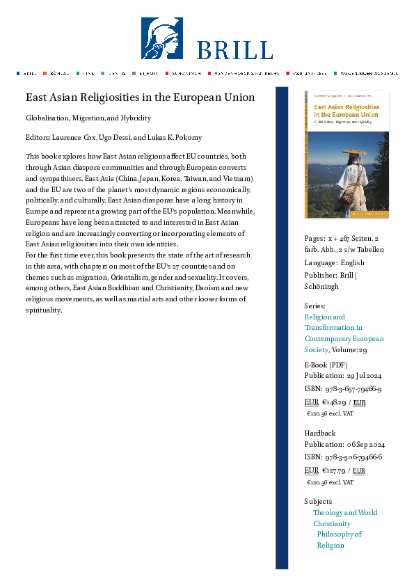 (PDF) East Asian Religiosities in the European Union